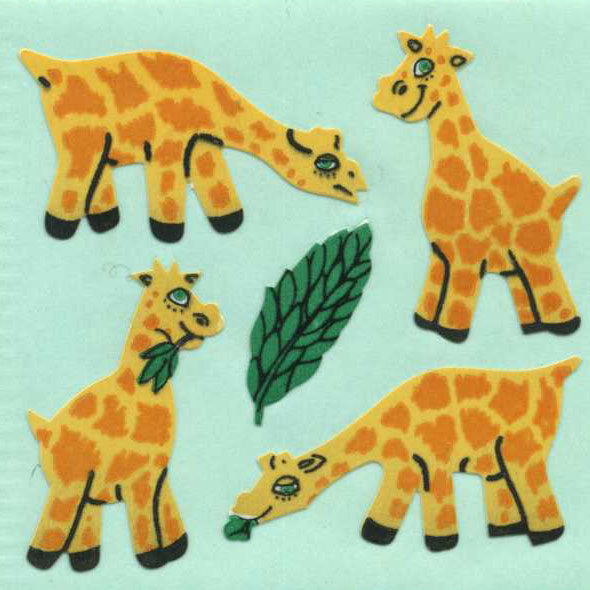 Wholesale - Pack of 12 Paper Stickers - Giraffes – Stickermagic UK