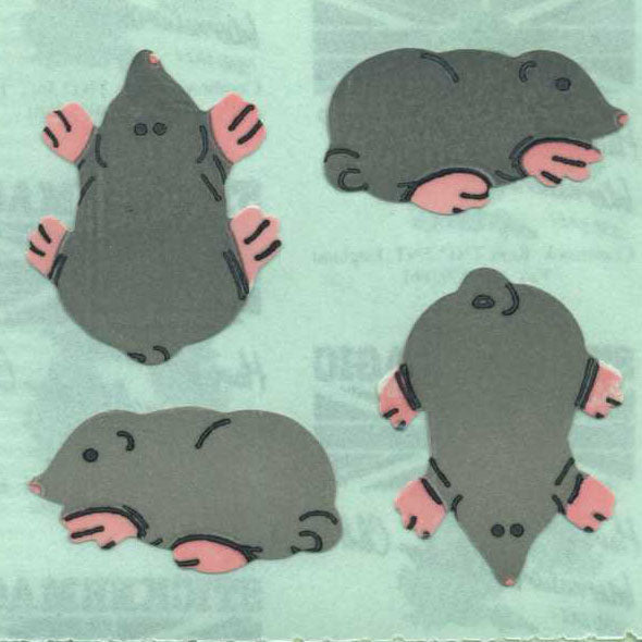 Wholesale - Pack of 12 Paper Stickers - Moles – Stickermagic UK