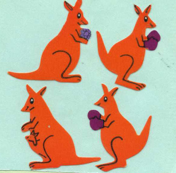 Pack of Paper Stickers - Kangaroos – Stickermagic UK