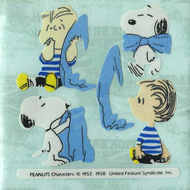 Pack of Paper Stickers - Snoopy with Linus and Blanket – Stickermagic UK